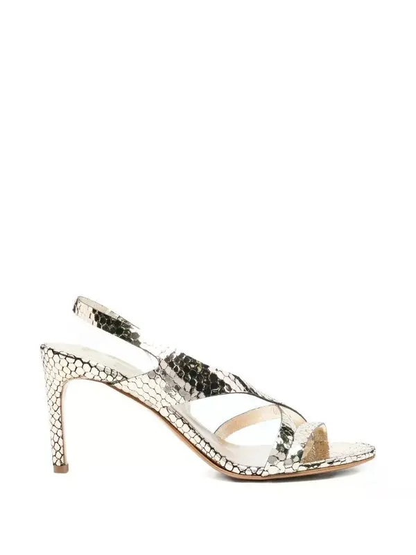 DEL CARLO Cannes 11527 Strappy Snake-effect Sandals