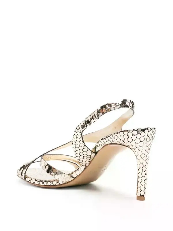 DEL CARLO Cannes 11527 Strappy Snake-effect Sandals