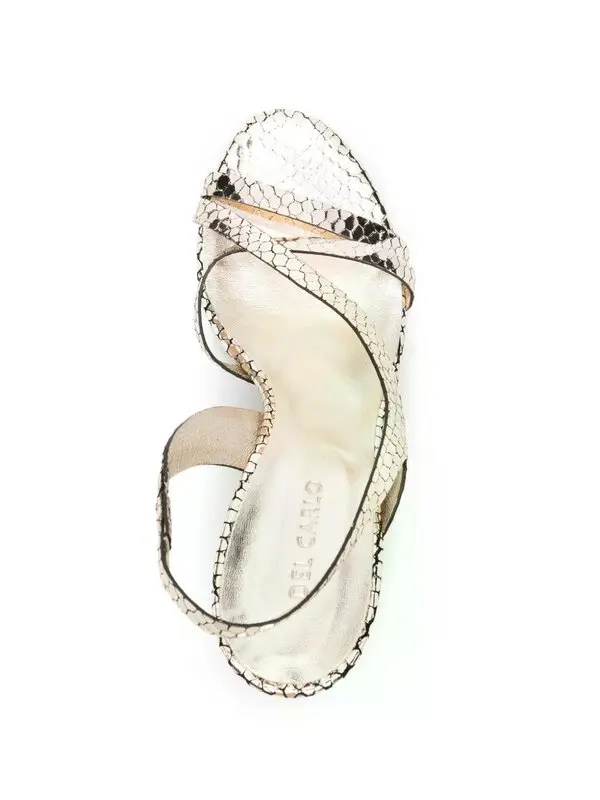 DEL CARLO Cannes 11527 Strappy Snake-effect Sandals