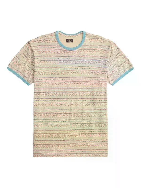 Ralph Lauren Geometric-pattern T-shirt - Neutrals