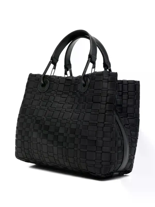 Emporio Armani Woven Top Handle Tote