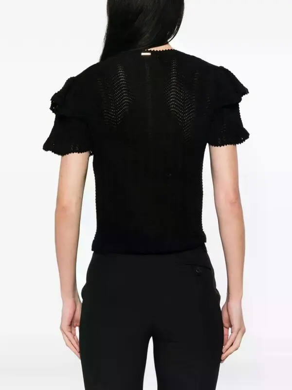 TWINSET Fitted Jumper With Ruffle Sleeves