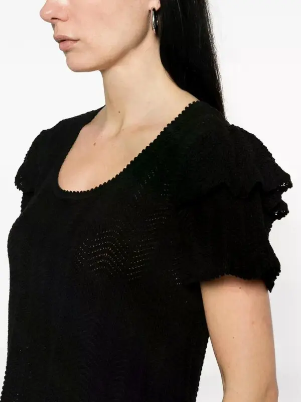 TWINSET Fitted Jumper With Ruffle Sleeves