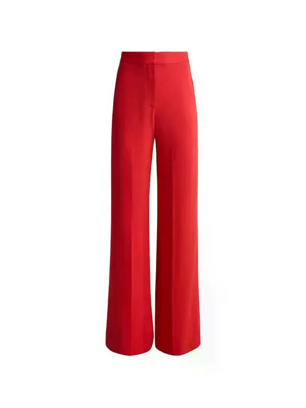 St. John High-waisted Wide Leg Trousers - Red