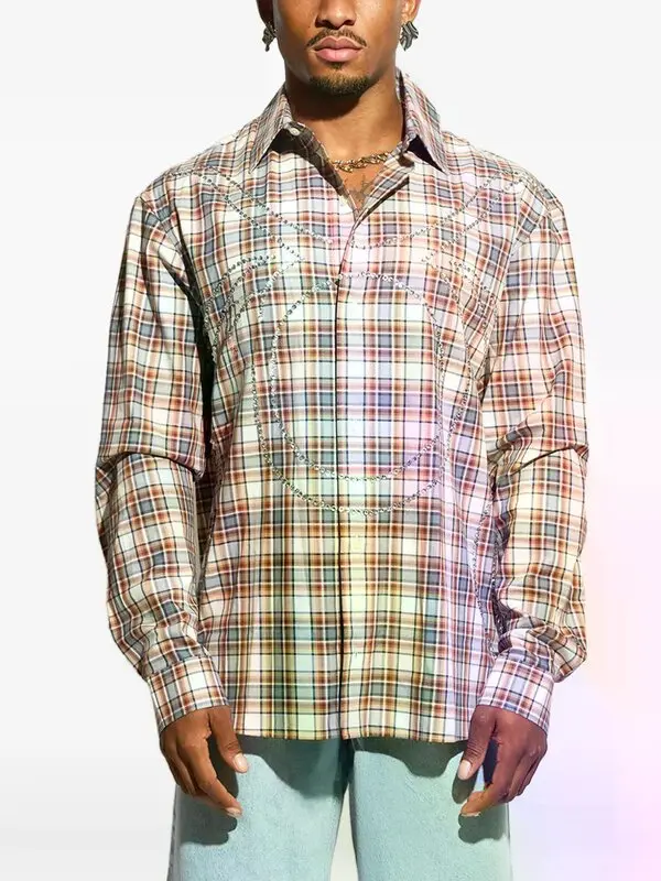 GARCIAS Plaid Embellished Shirt