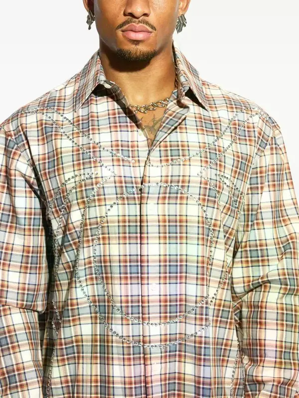 GARCIAS Plaid Embellished Shirt