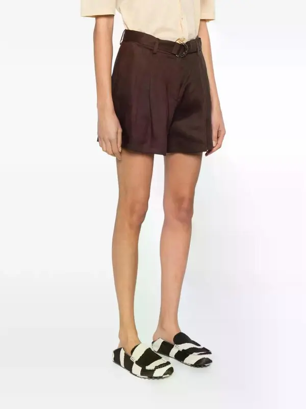 ERMANNO FIRENZE Belted Pleated Shorts
