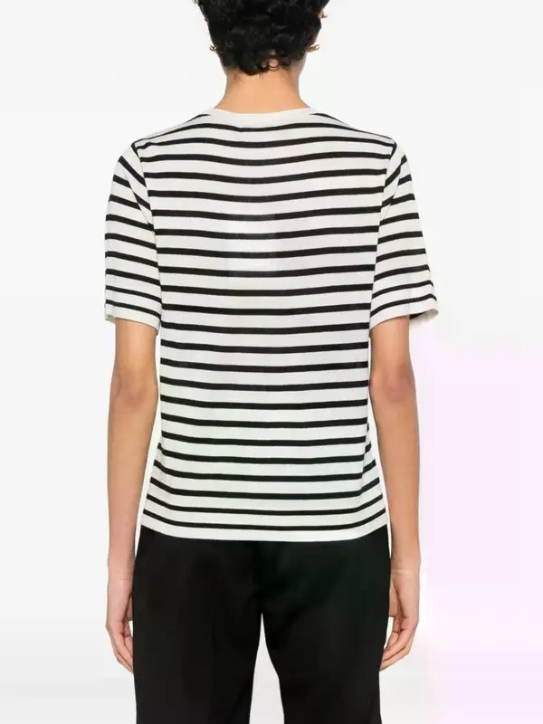 Soft Goat Striped T-shirt - Neutrals