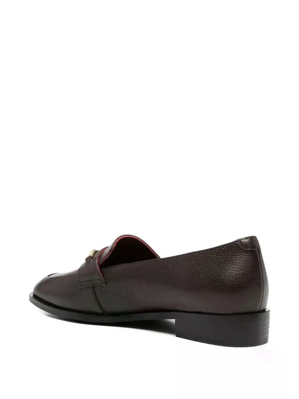 LINDA BAUMANN Gold-tone Hardware Loafers