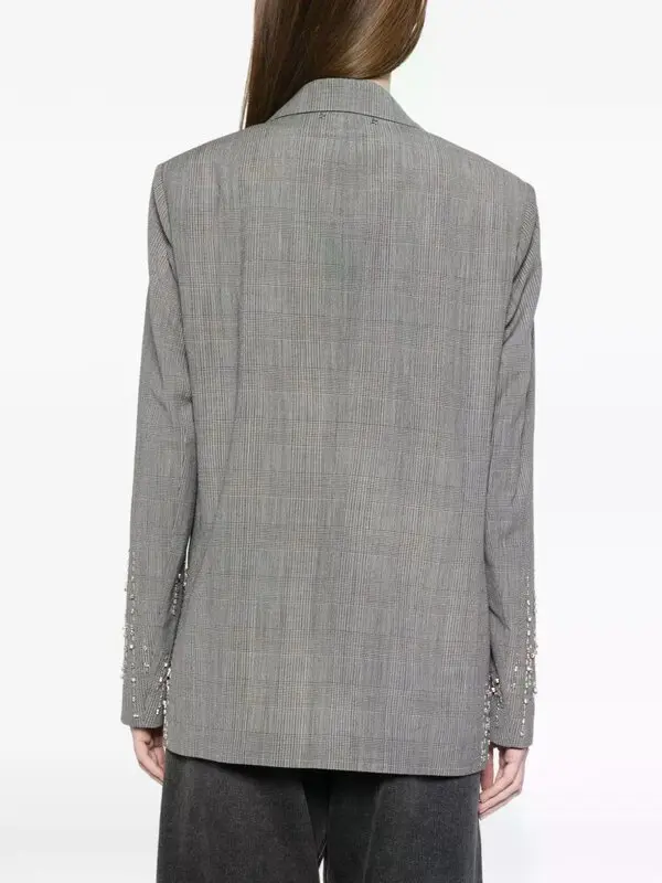 GOLDEN GOOSE Checked Embellishment Jacket - Grey