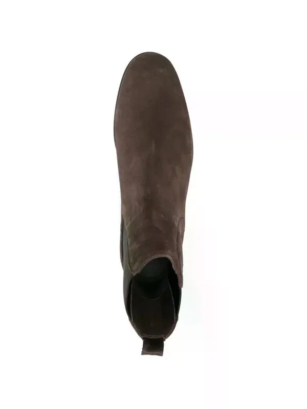FERRAGAMO Suede Chelsea Boots - Brown