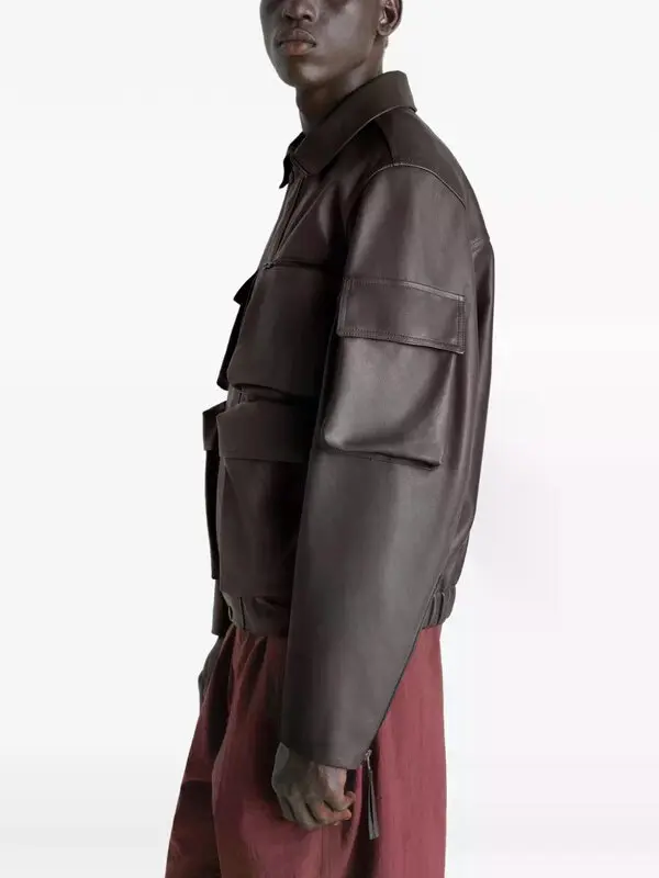 LEMAIRE Multi-pocket Leather Jacket