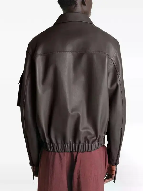 LEMAIRE Multi-pocket Leather Jacket