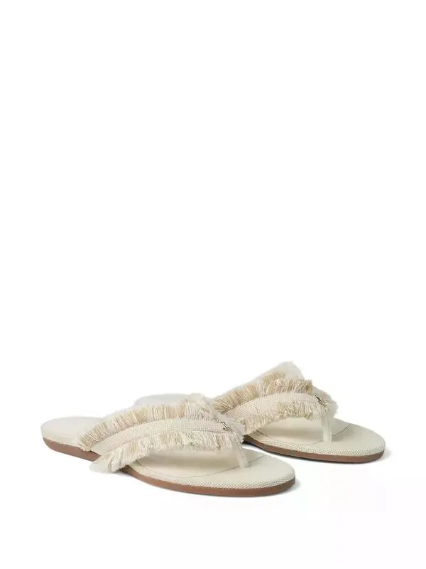 JIMMY CHOO Bay Flat Sandals - Neutrals