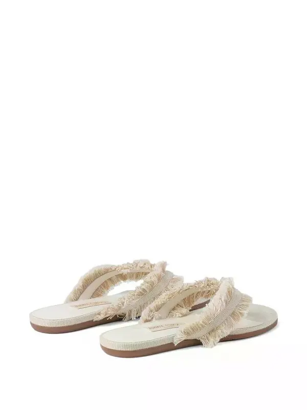 JIMMY CHOO Bay Flat Sandals - Neutrals