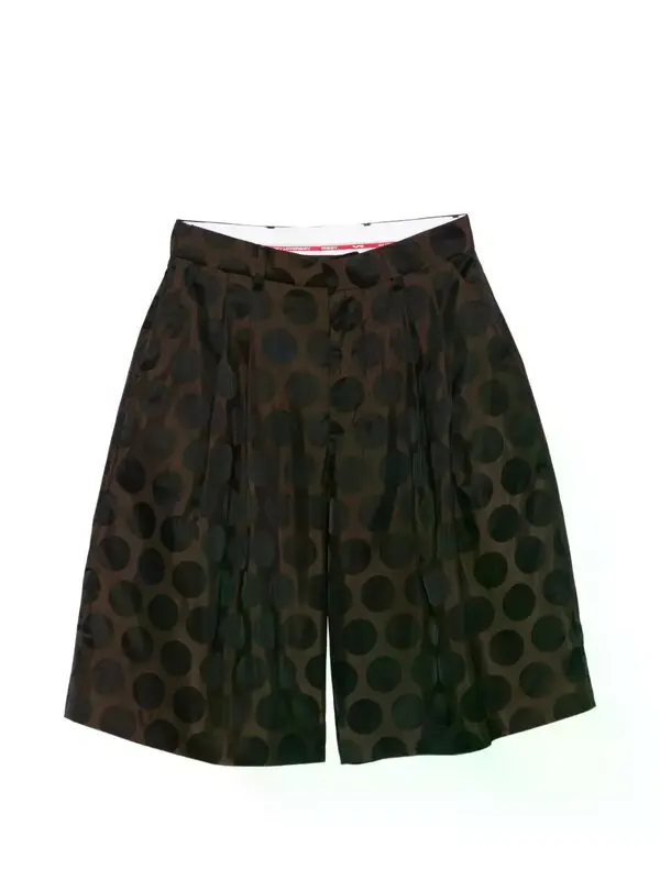 CHARLES JEFFREY Polka-dot Bermuda Shorts - Brown