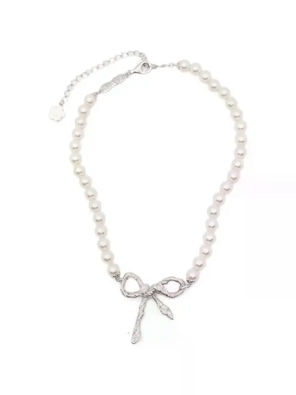 YVMIN Bow Necklace - Silver