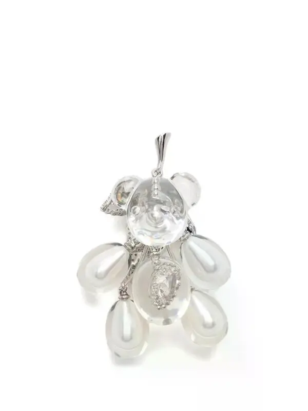 YVMIN Teddy Bear Drop Earring - Silver