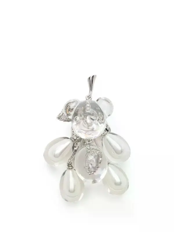YVMIN Teddy Bear Drop Earring - Silver