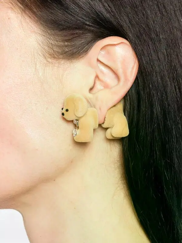 YVMIN Split Puppy Motif Earrings