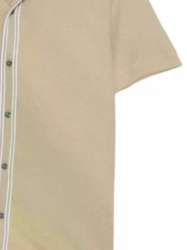 BOSS Knitted Button Shirt - Neutrals