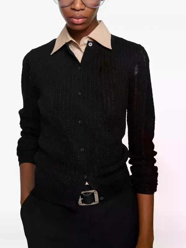 Acne Studios Button Knitted Cardigan - Black