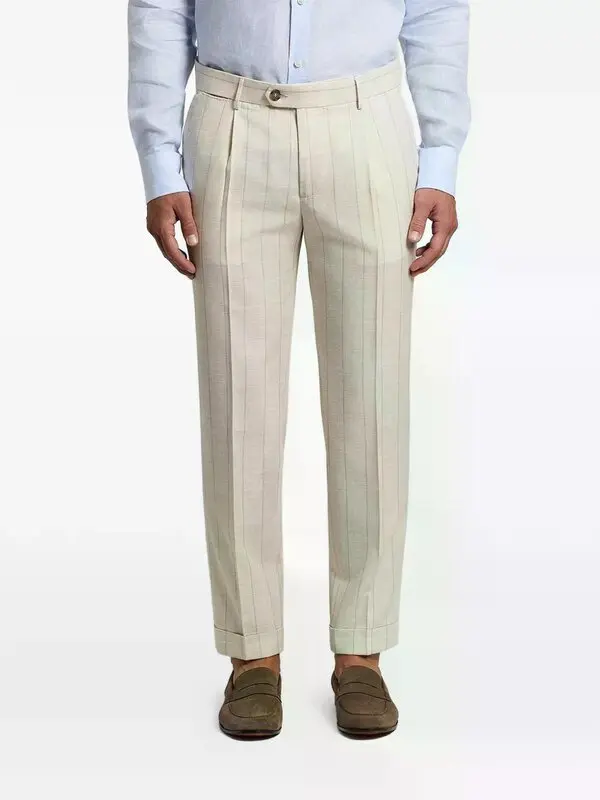 Peserico Striped Pleated Trousers