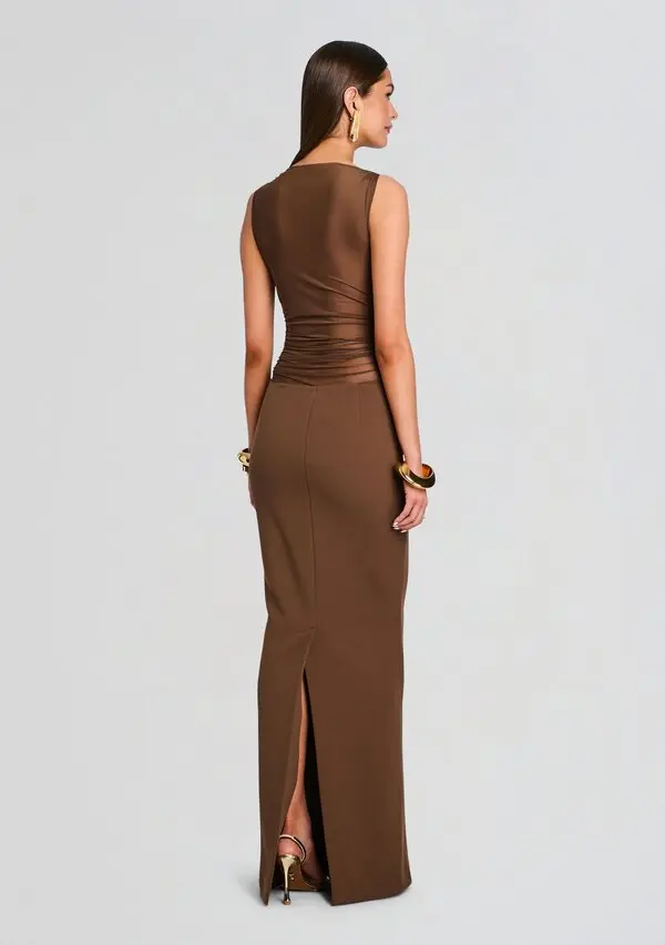 SEROYA Marla Maxi Dress - Sable Brown