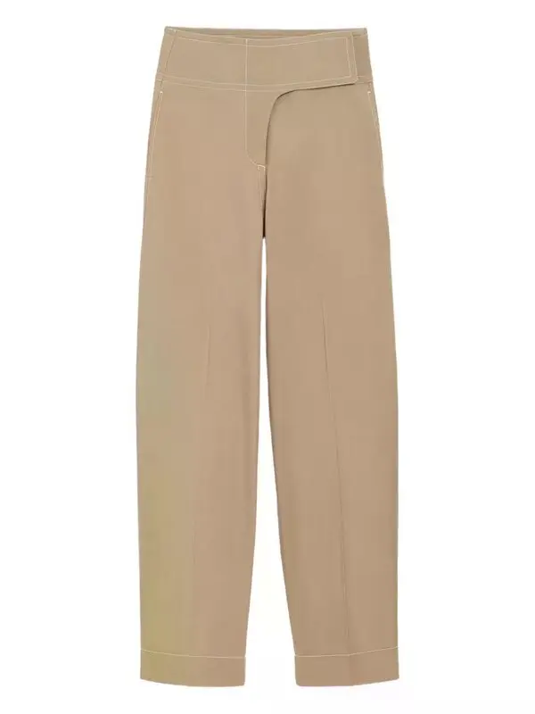 AMI Paris Cotton Gabardine Belted Trousers