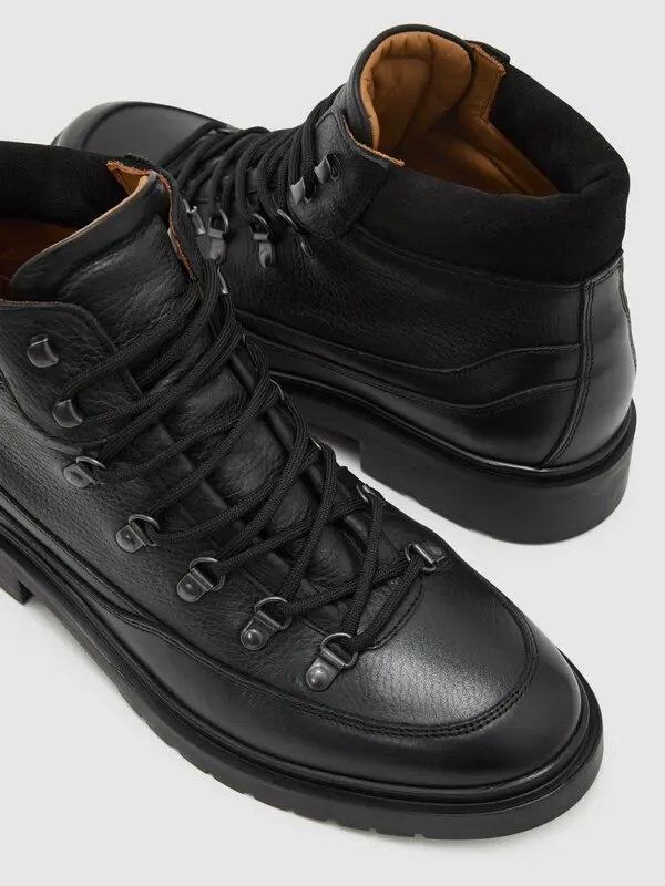 REISS Nevada Leather Hiking Boots