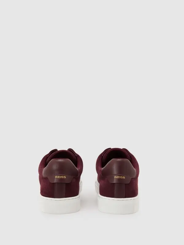 REISS Emil Suede Slip-on Trainers