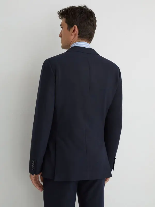 REISS Sb Belmont Sb Tailored Fit Single-breasted Suit Jacket Tailored-fit With Wool - Navy
