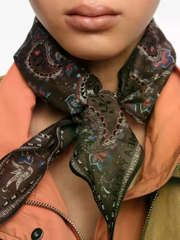 Bimba Y Lola Paisley Diamond Scarf