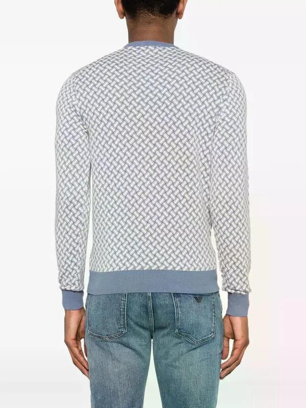 DRUMOHR Geometric Pattern Sweater - Blue