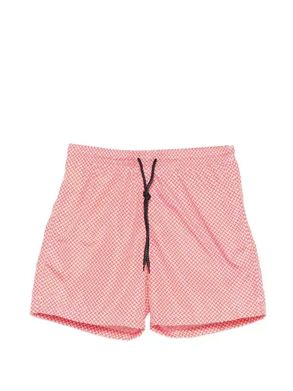 DRUMOHR Patterned Swim Shorts - Red