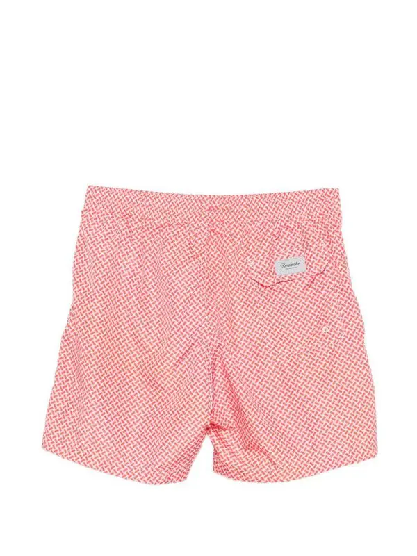 DRUMOHR Patterned Swim Shorts - Red
