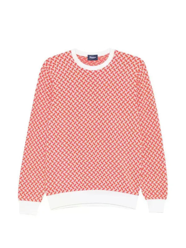 DRUMOHR Geometric-pattern Sweater - Red