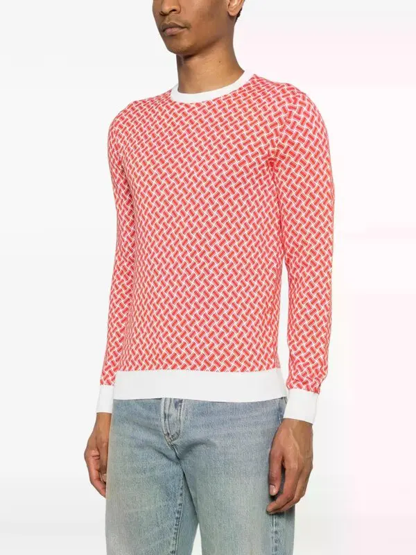 DRUMOHR Geometric-pattern Sweater - Red