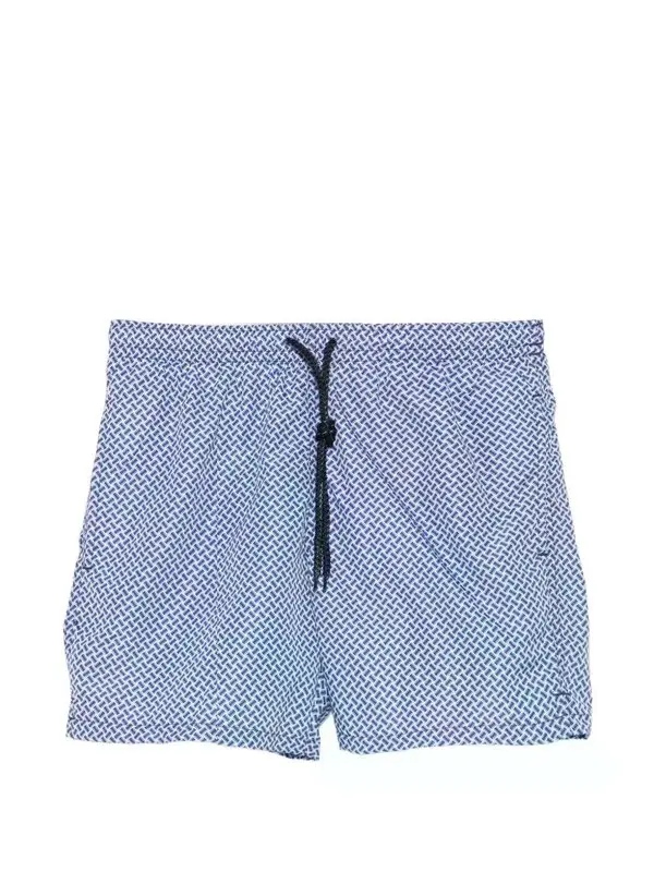 DRUMOHR Patterned Swim Shorts - Blue