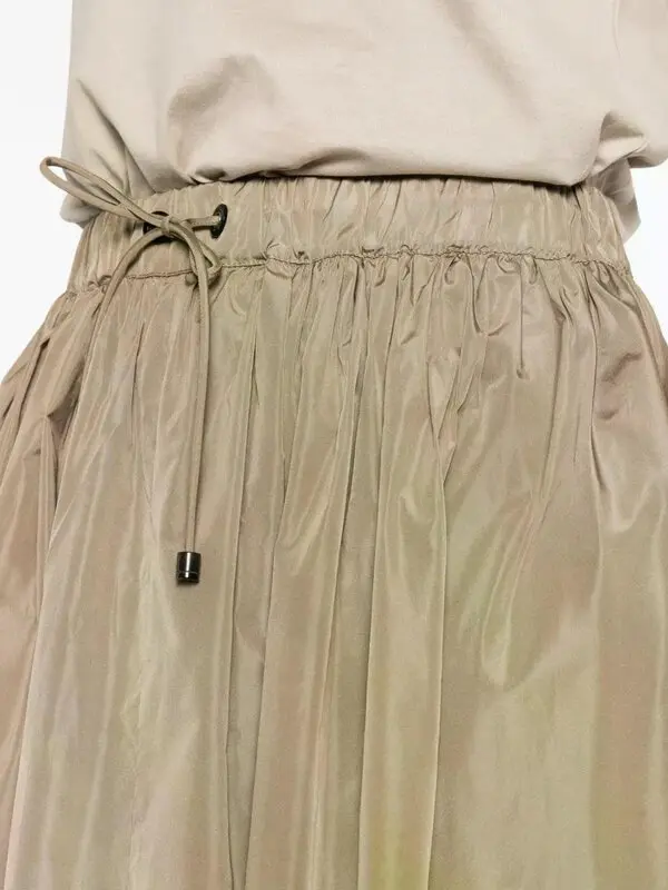 Max Mara Gathered Midi Skirt - Neutrals