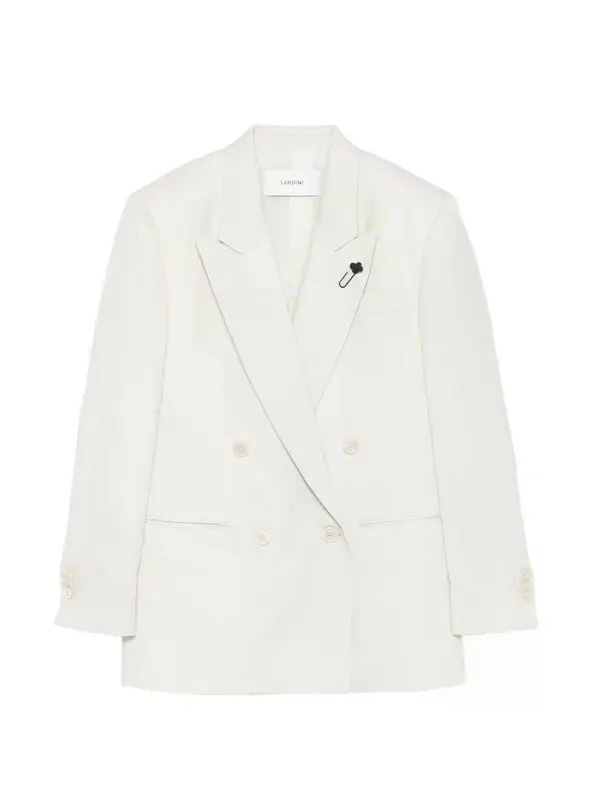 LARDINI Double-breasted Jacket - Neutrals