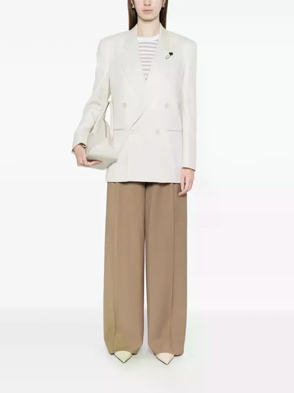 LARDINI Double-breasted Jacket - Neutrals