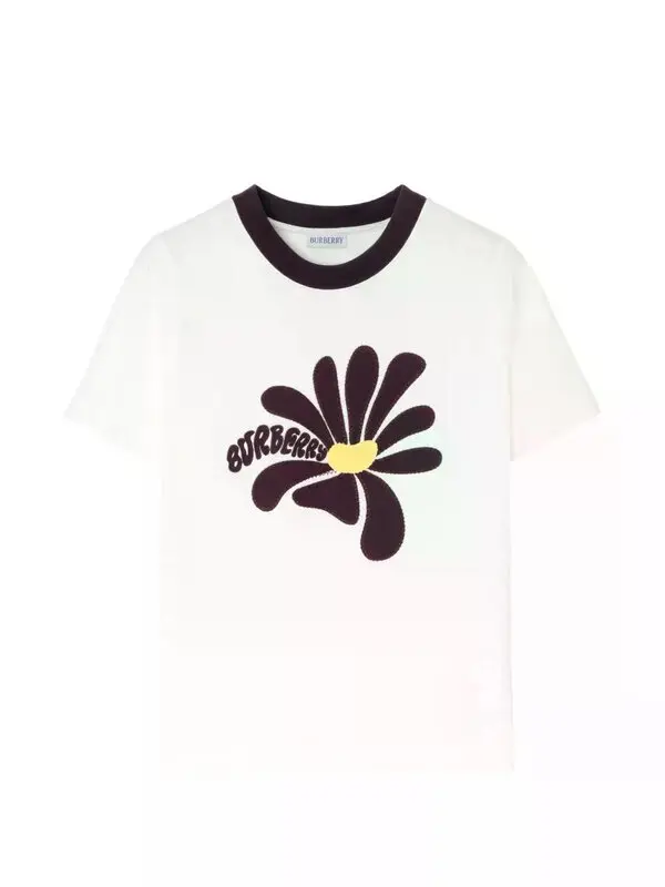 Burberry Daisy Appliqué Cotton T-shirt