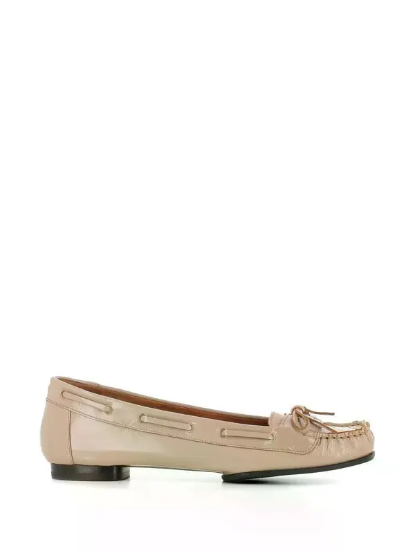 DEL CARLO Bow Detail Loafers - Neutrals