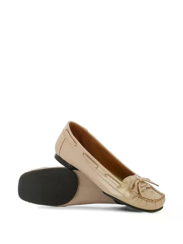 DEL CARLO Bow Detail Loafers - Neutrals