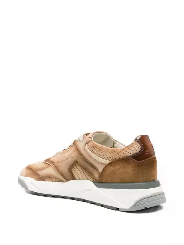 Santoni Innova Perforated Sneakers - Brown