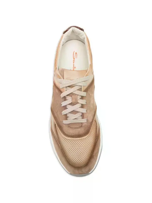 Santoni Innova Perforated Sneakers - Brown