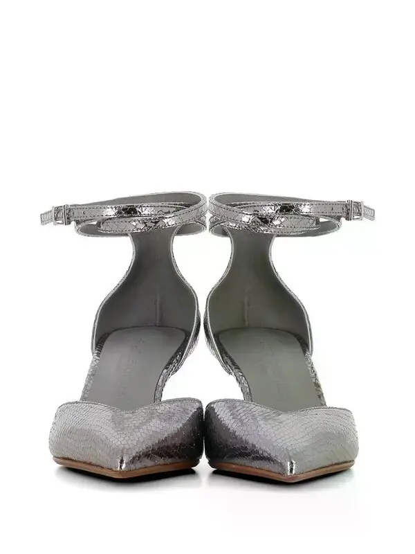 SERGIO LEVANTESI Ankle Strap Pointed Pumps - Silver
