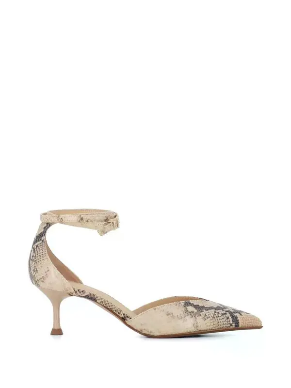 SERGIO LEVANTESI Décolleté Camelia 6 Aspis Snakeskin Pumps - Neutrals