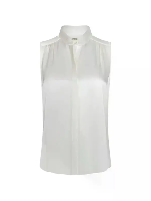L'Agence Phoebe Sleeveless Blouse - Neutrals